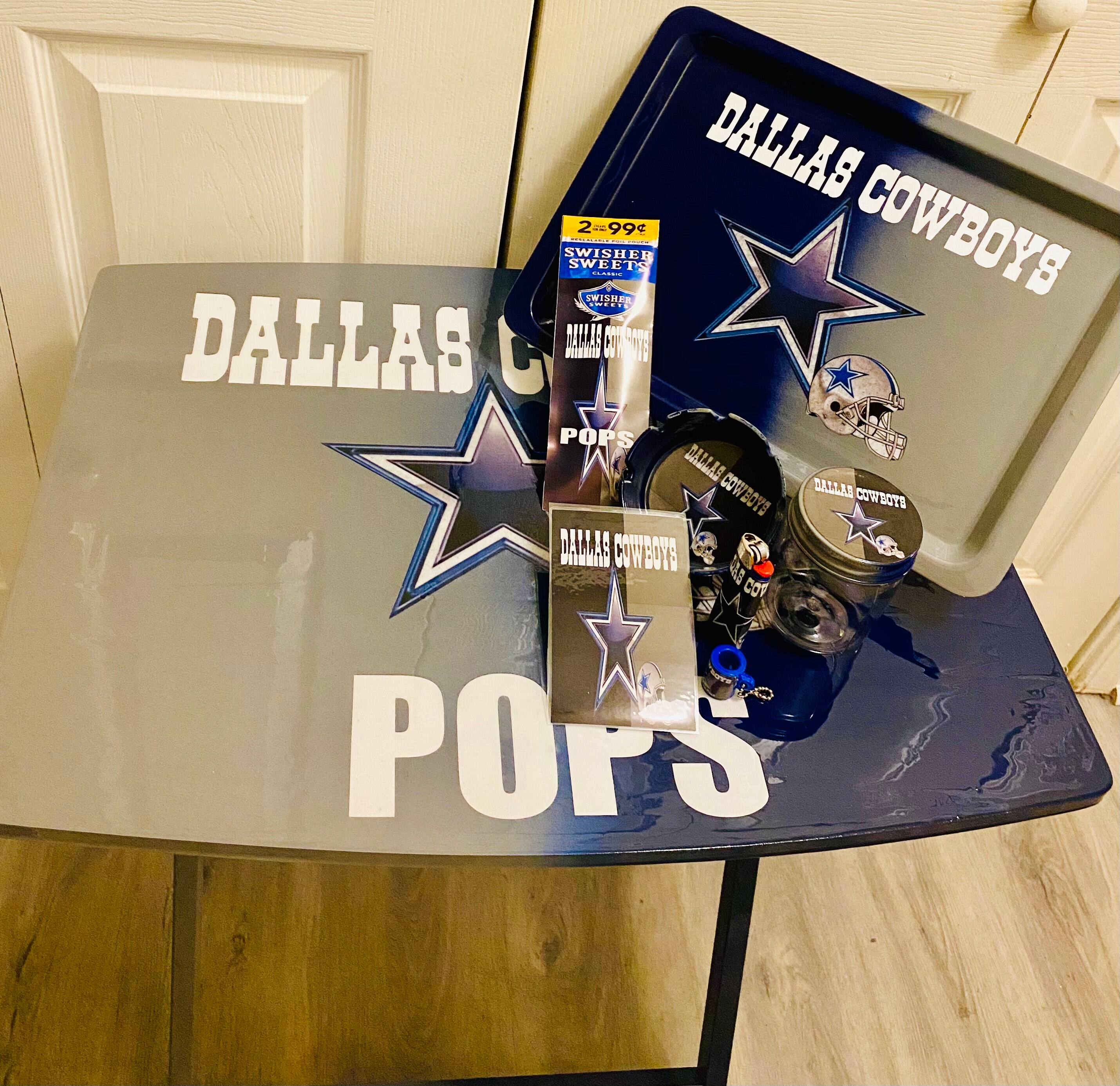 Custom Tv Tray Table and Matching Smoke Tray Set - Etsy