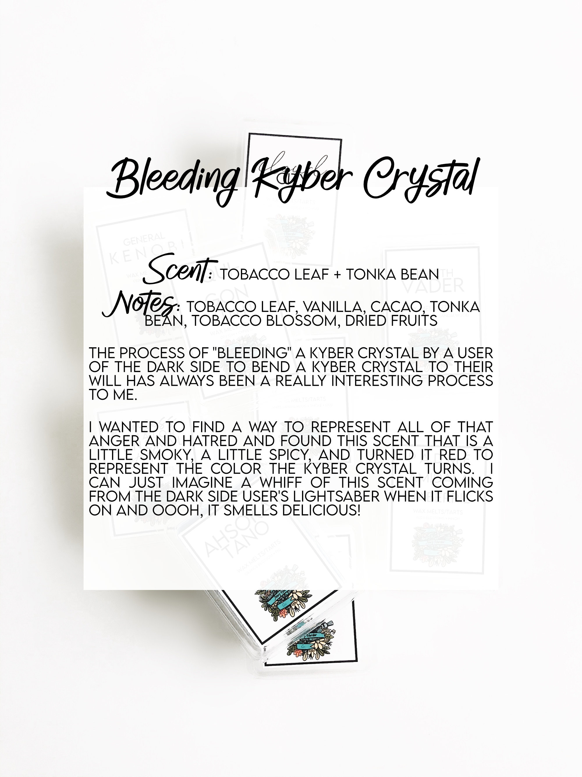 WAX MELT Bleeding Kyber Crystal 2.5 Oz Tobacco Leaf | Etsy