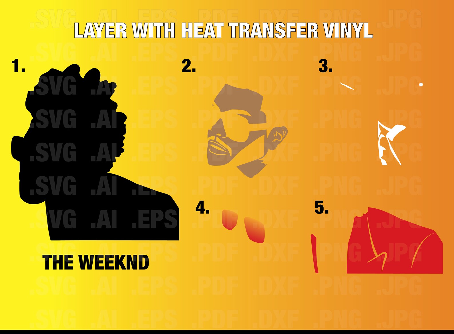 The Weeknd Vector Digital Files. SVG ai eps pdf dxf png | Etsy