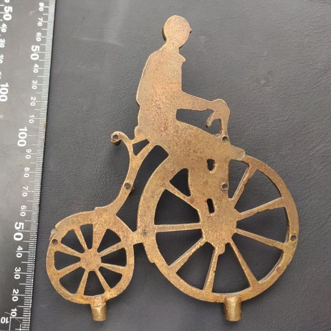 Bronze Figurine the Penny Farthing Man High Wheel High Wheeler Ordinary ...