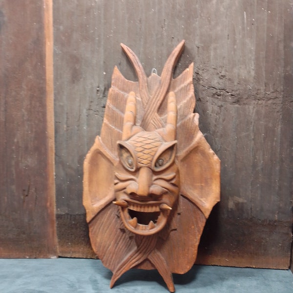 Carved Wooden Devil - Etsy