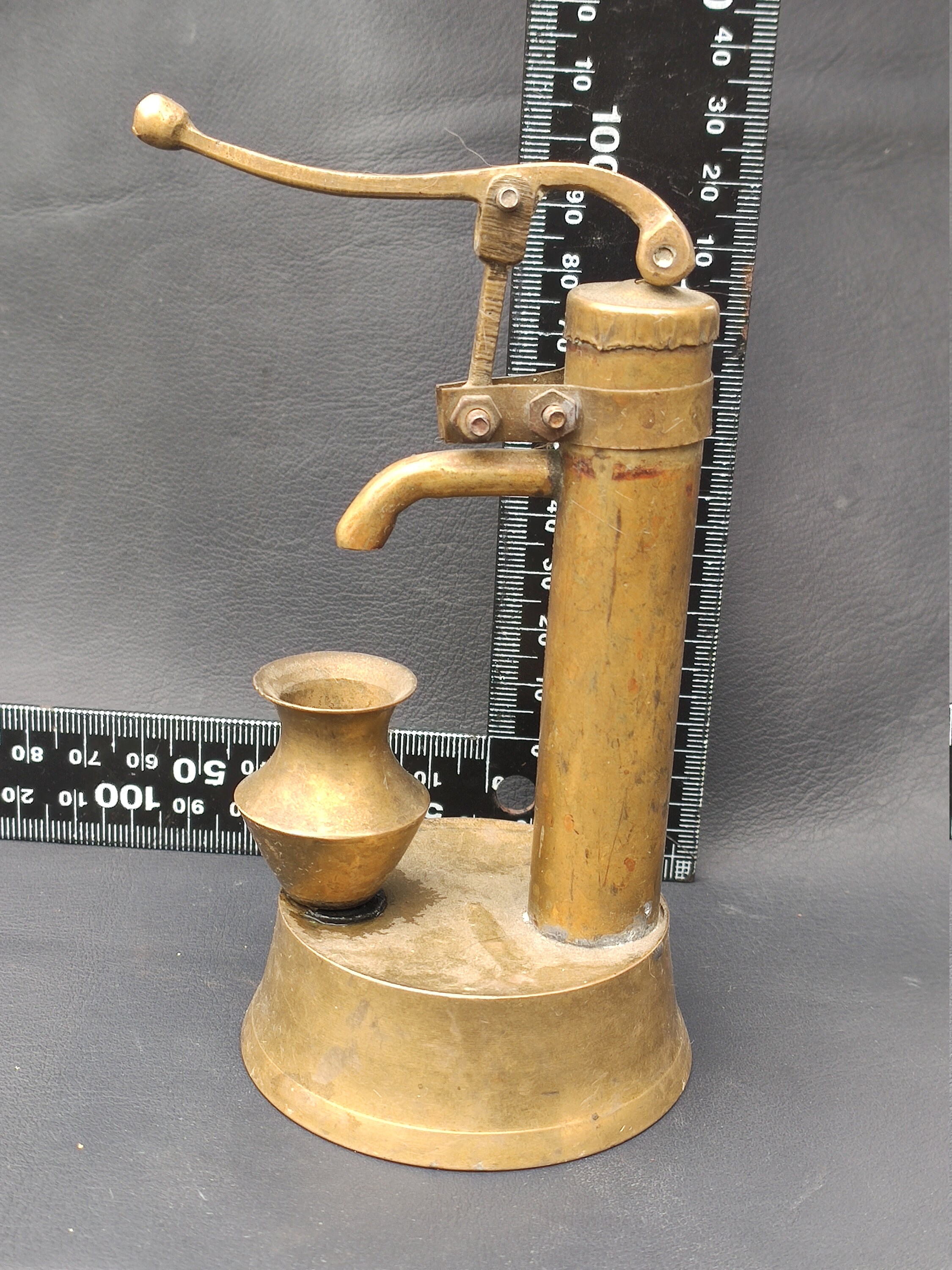 Vintage Bronze Figurine Hand Water Pump - Etsy