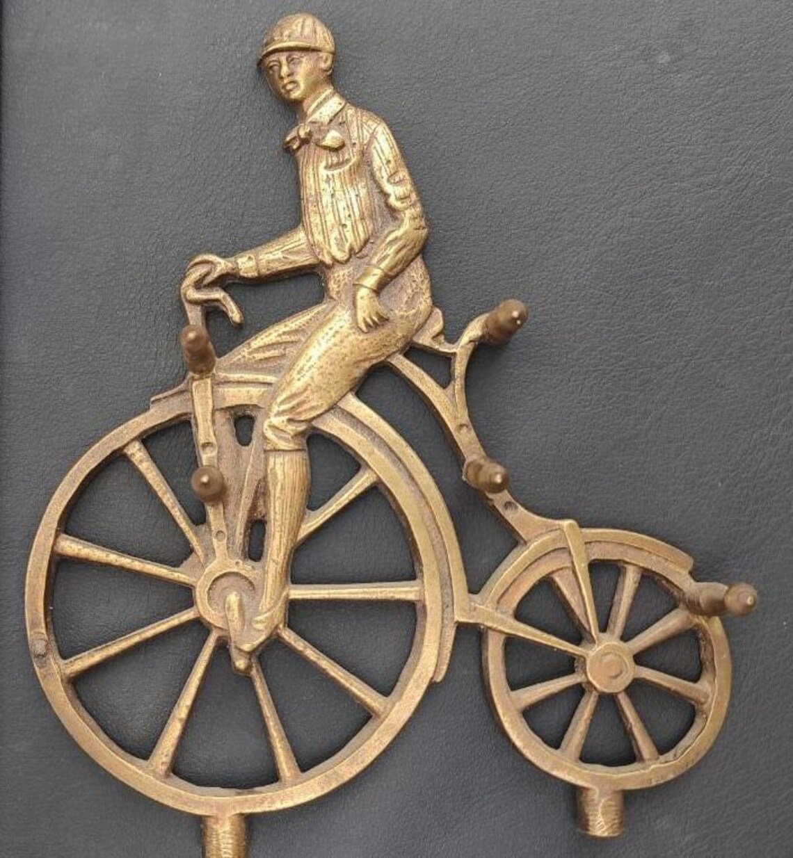 Bronze Figurine the Penny Farthing Man High Wheel High Wheeler Ordinary ...