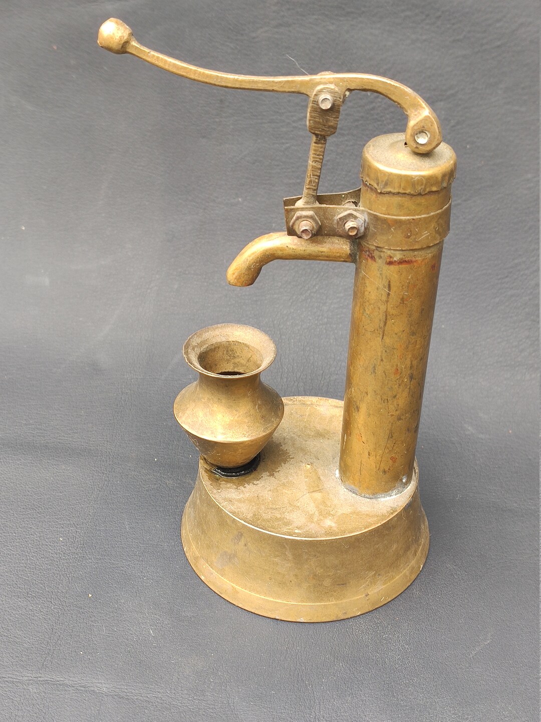 Vintage Bronze Figurine Hand Water Pump - Etsy