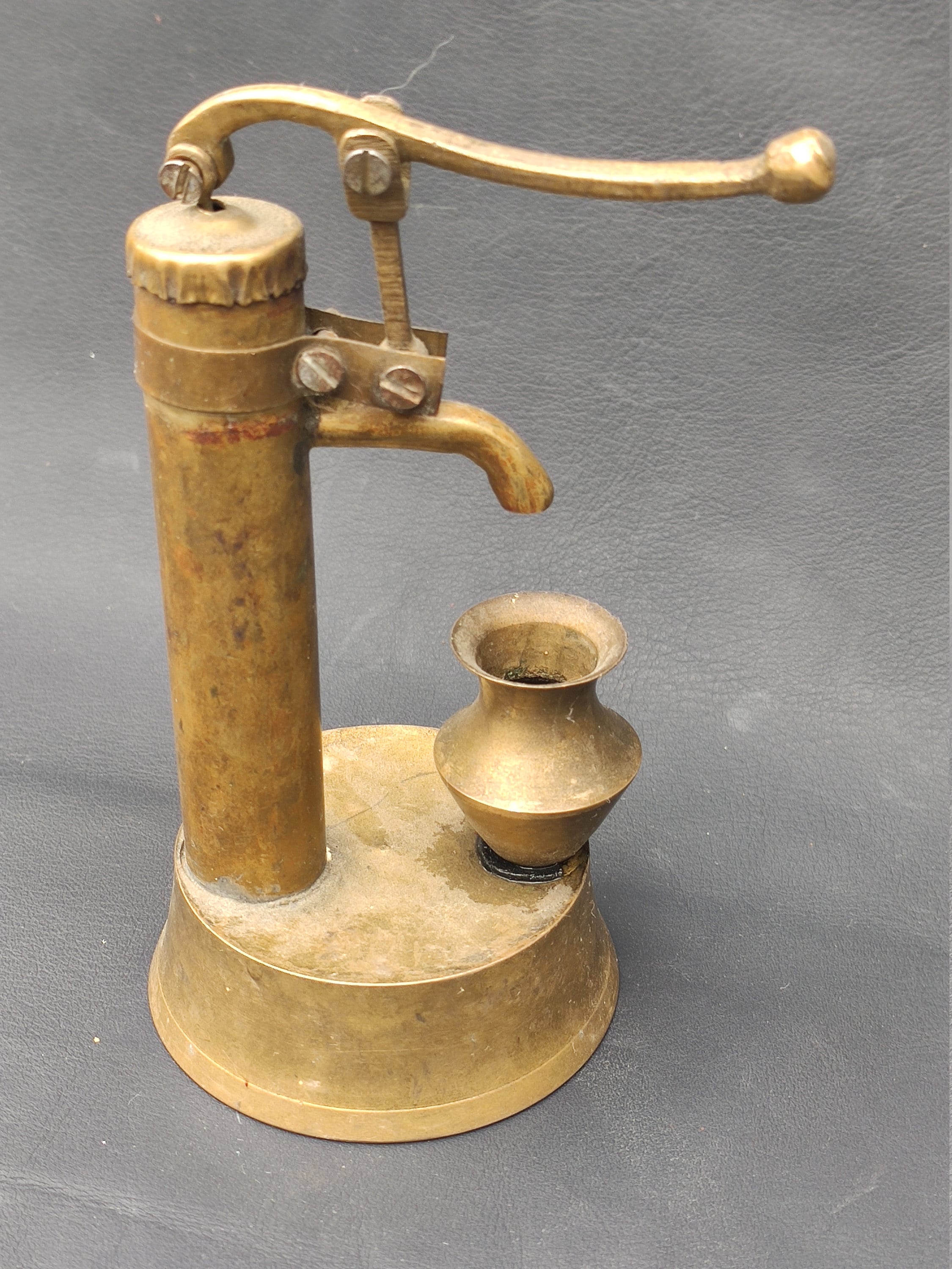 Vintage Bronze Figurine Hand Water Pump - Etsy