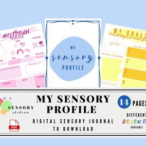 My Sensory Profile Journal Pages to Digital Download for Autism ...