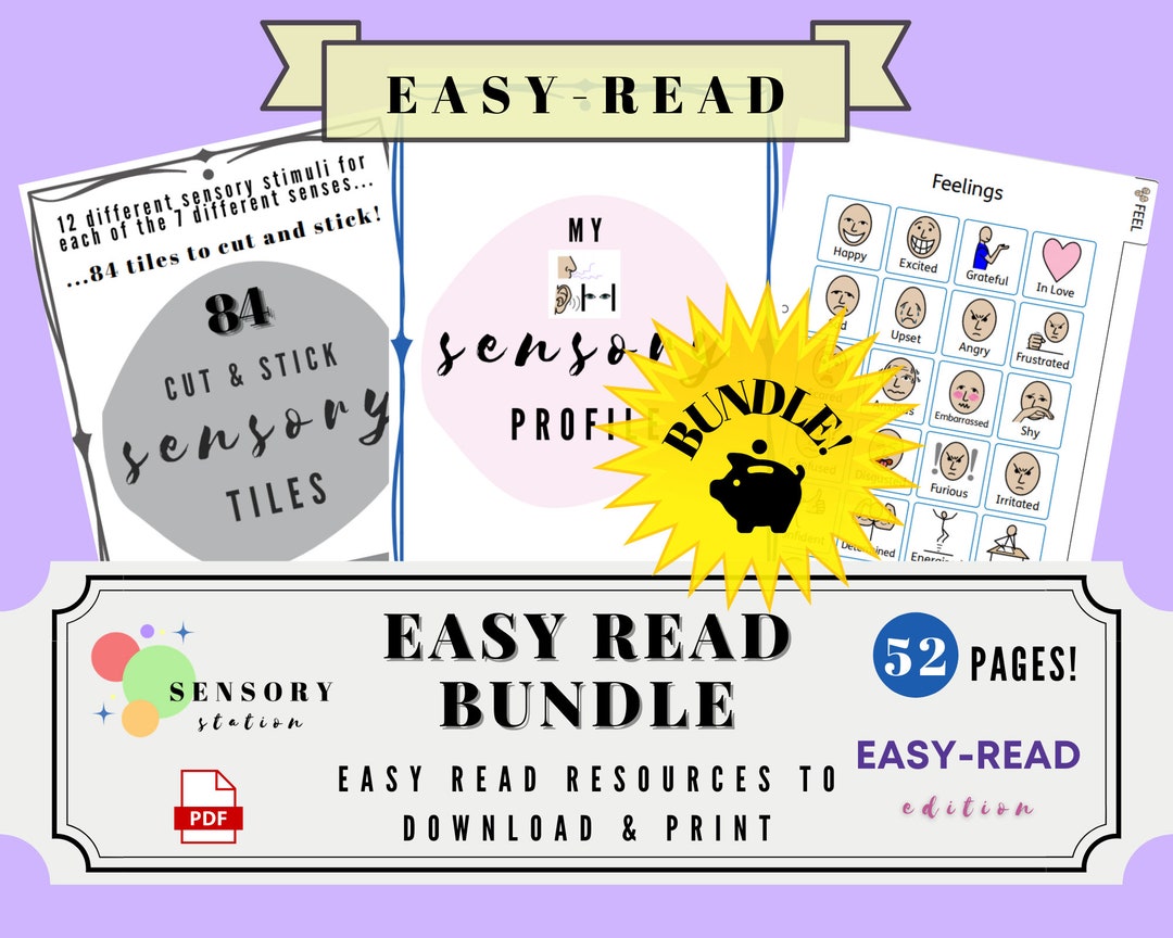 Easy-read BUNDLE of Sensory and Communication Tools for Children ...
