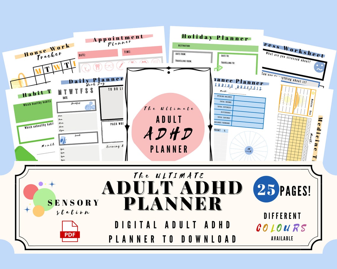 The Ultimate Adult ADHD Planner Digital Download Printable in | Etsy