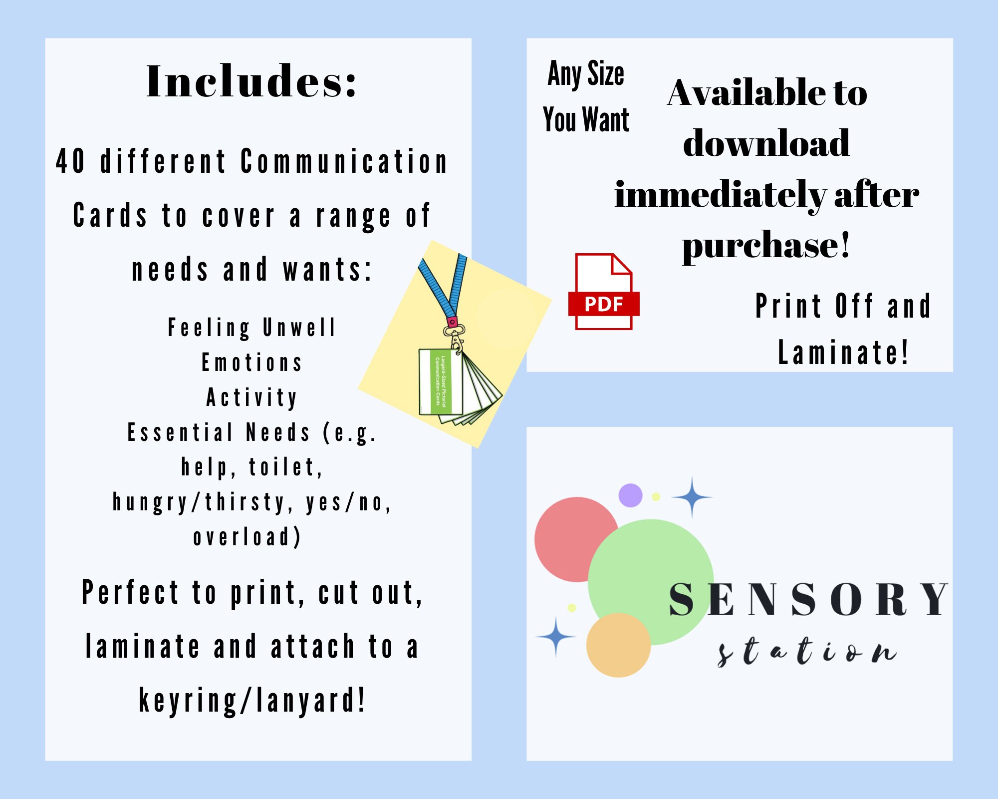 Communication Cards to Print for Non-verbal, Easy-read, Autism ...