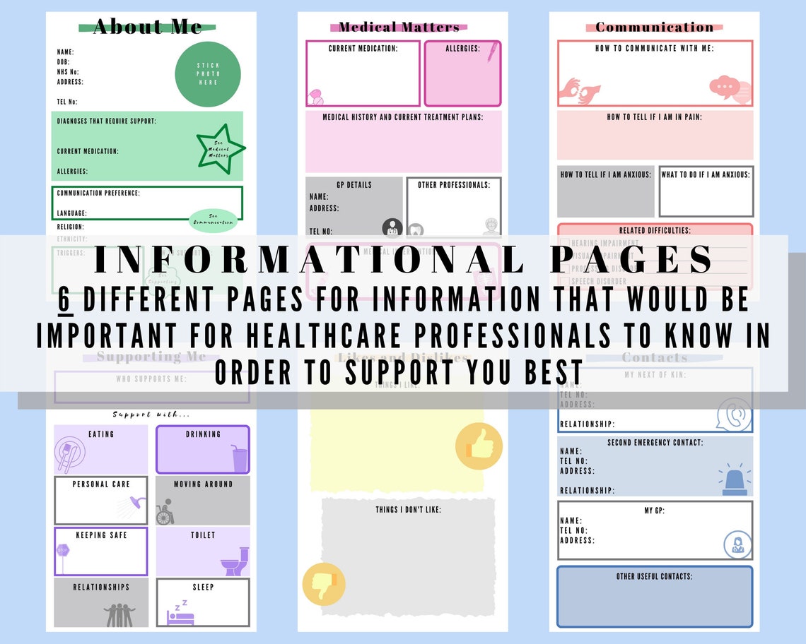 Printable Hospital Passport for Autism, ADHD, Mental Health (PDF) - Etsy UK