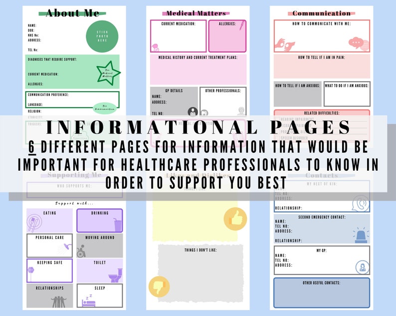 Printable Hospital Passport for Autism, ADHD, Sensory Processing ...
