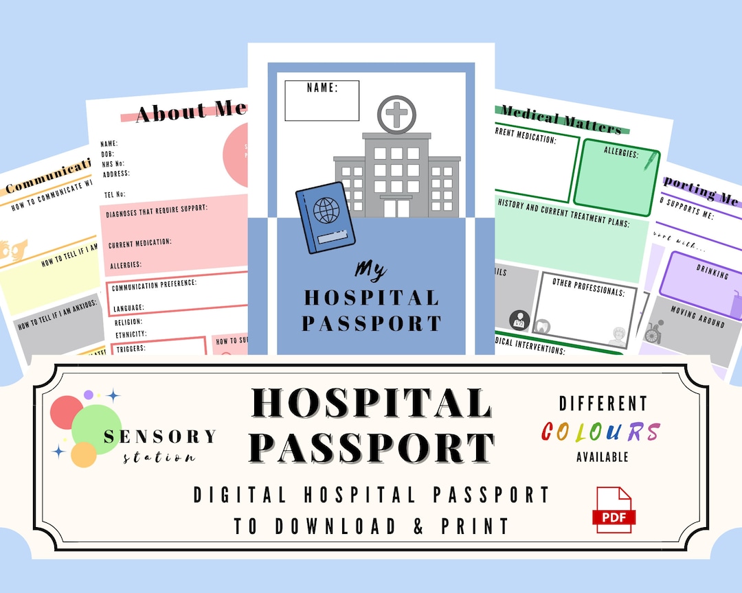 Printable Hospital Passport for Autism, ADHD, Sensory Processing ...