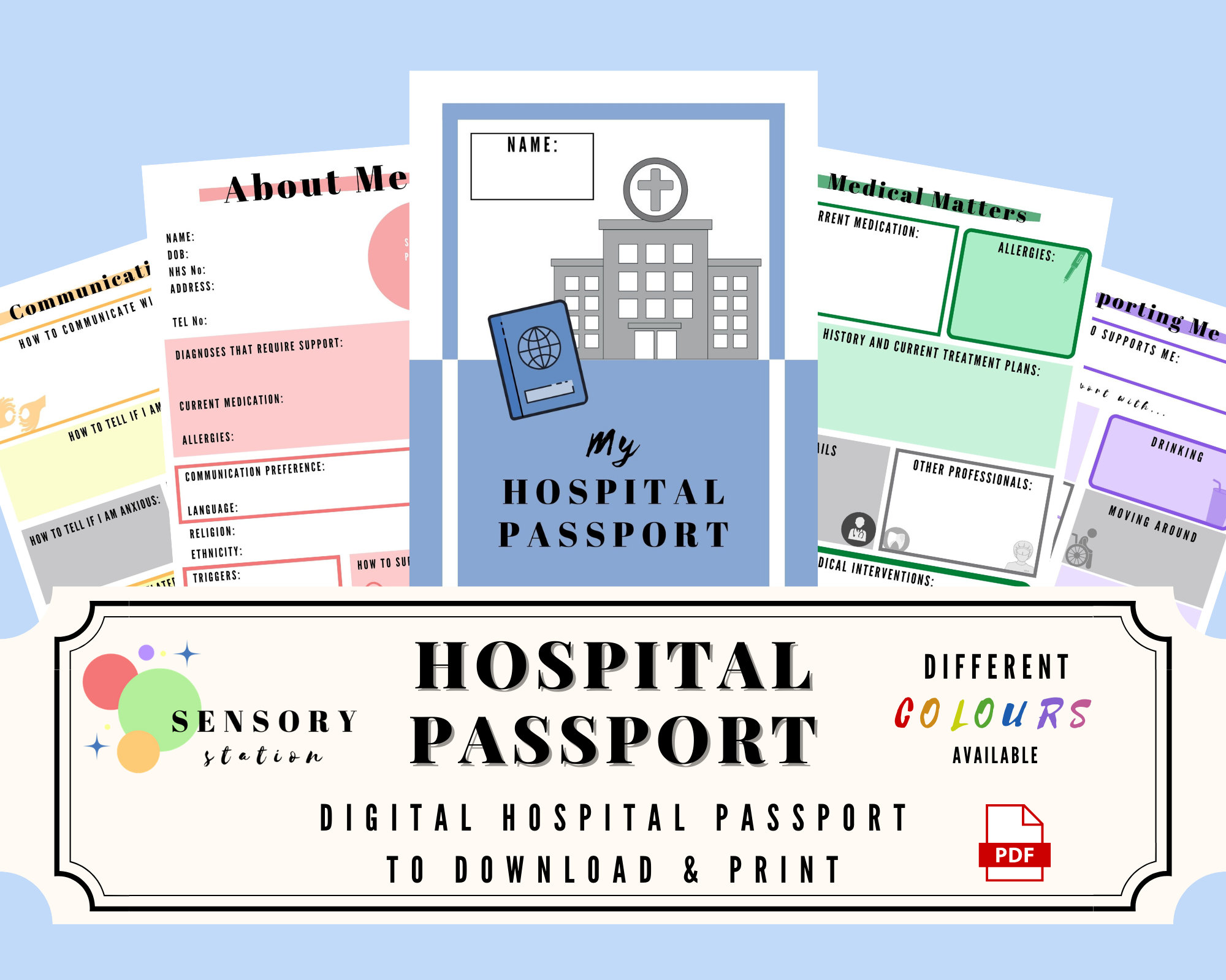 Printable Hospital Passport for Autism, ADHD, Mental Health (PDF) - Etsy UK