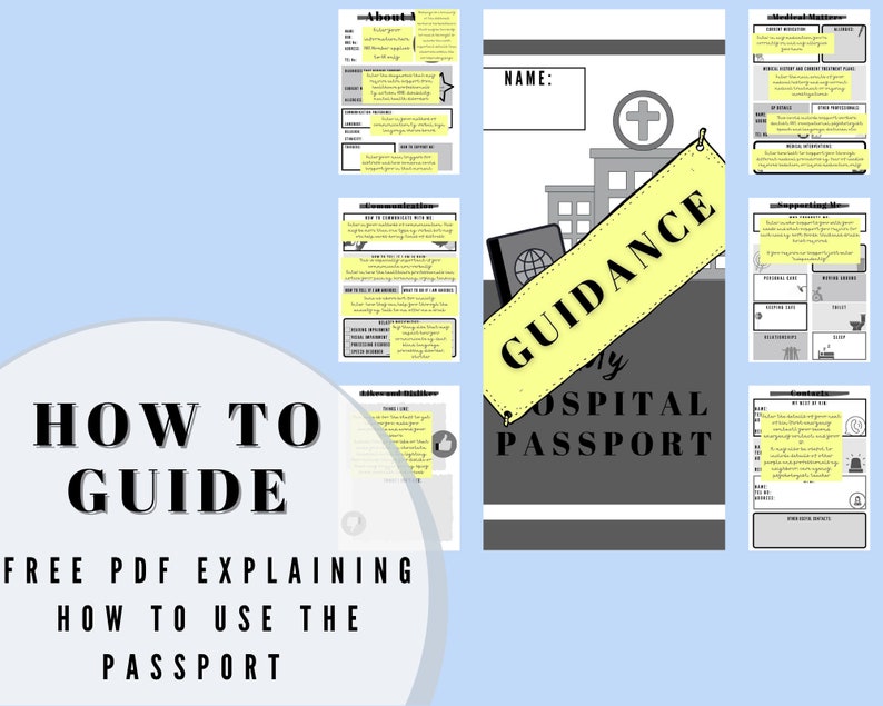 Printable Hospital Passport for Autism, ADHD, Mental Health (PDF) - Etsy UK