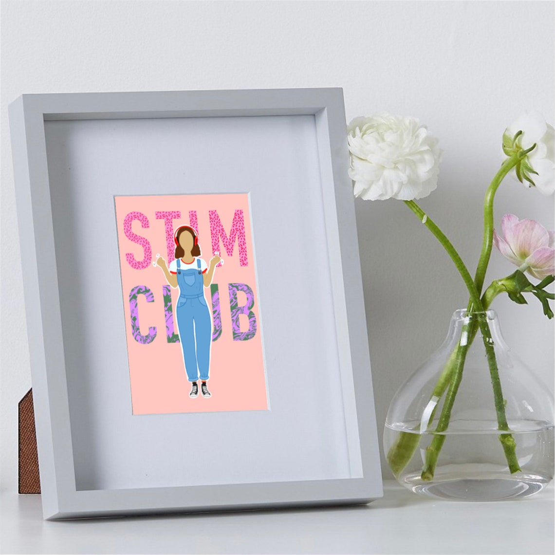 Stim Club Girls With Autism Stimming Art Print 4 X 6 Glossy ...