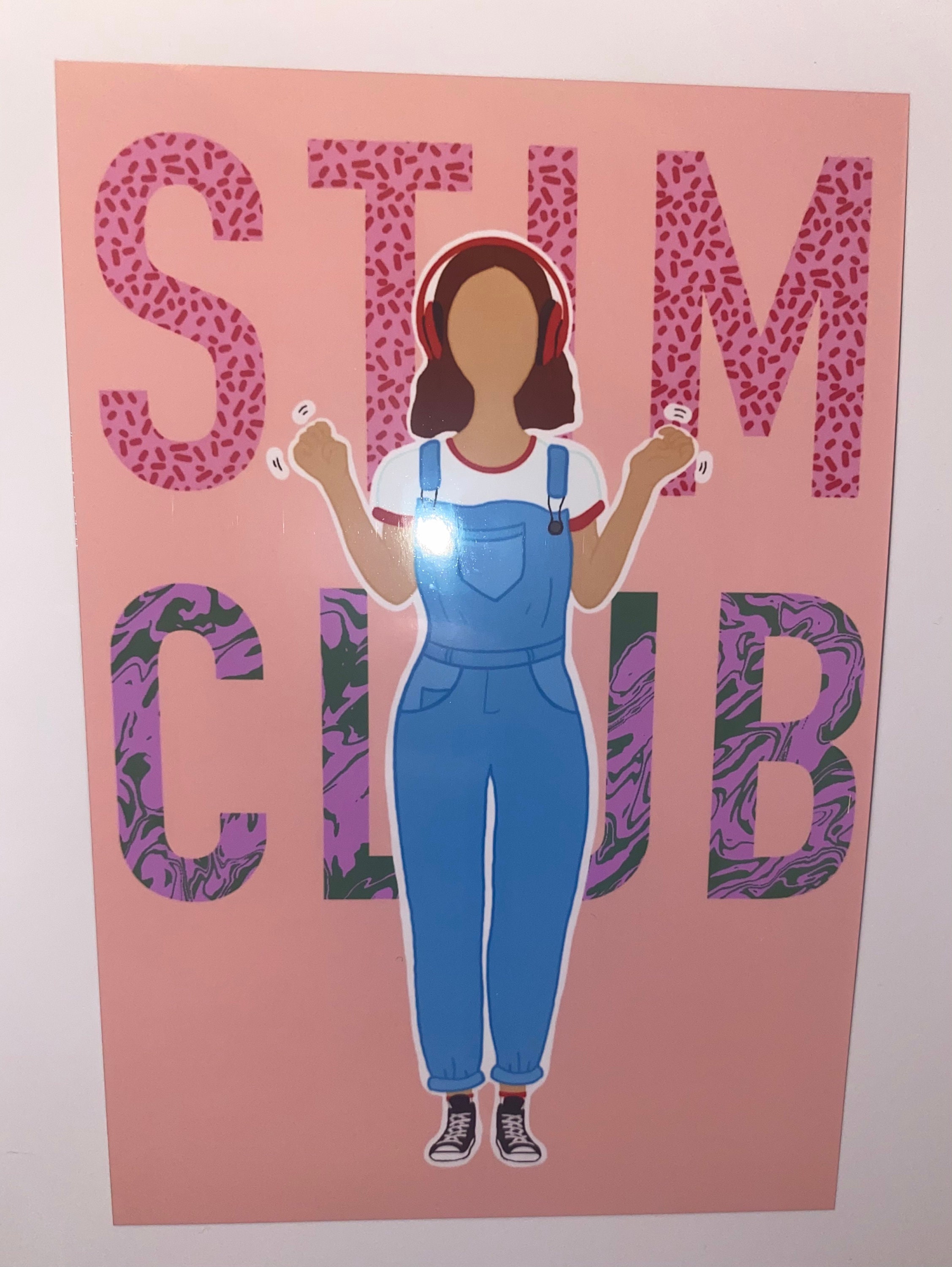 Stim Club Autistic Girls Stimming Art Print 4” X 6” Glossy Photographic ...