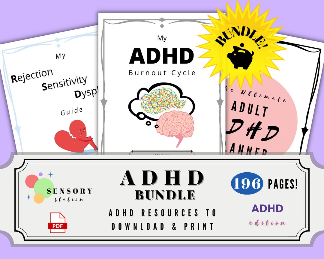 ADHD Bundle - Burnout Cycle Guide, Rejection Sensitivity Dysphoria ...