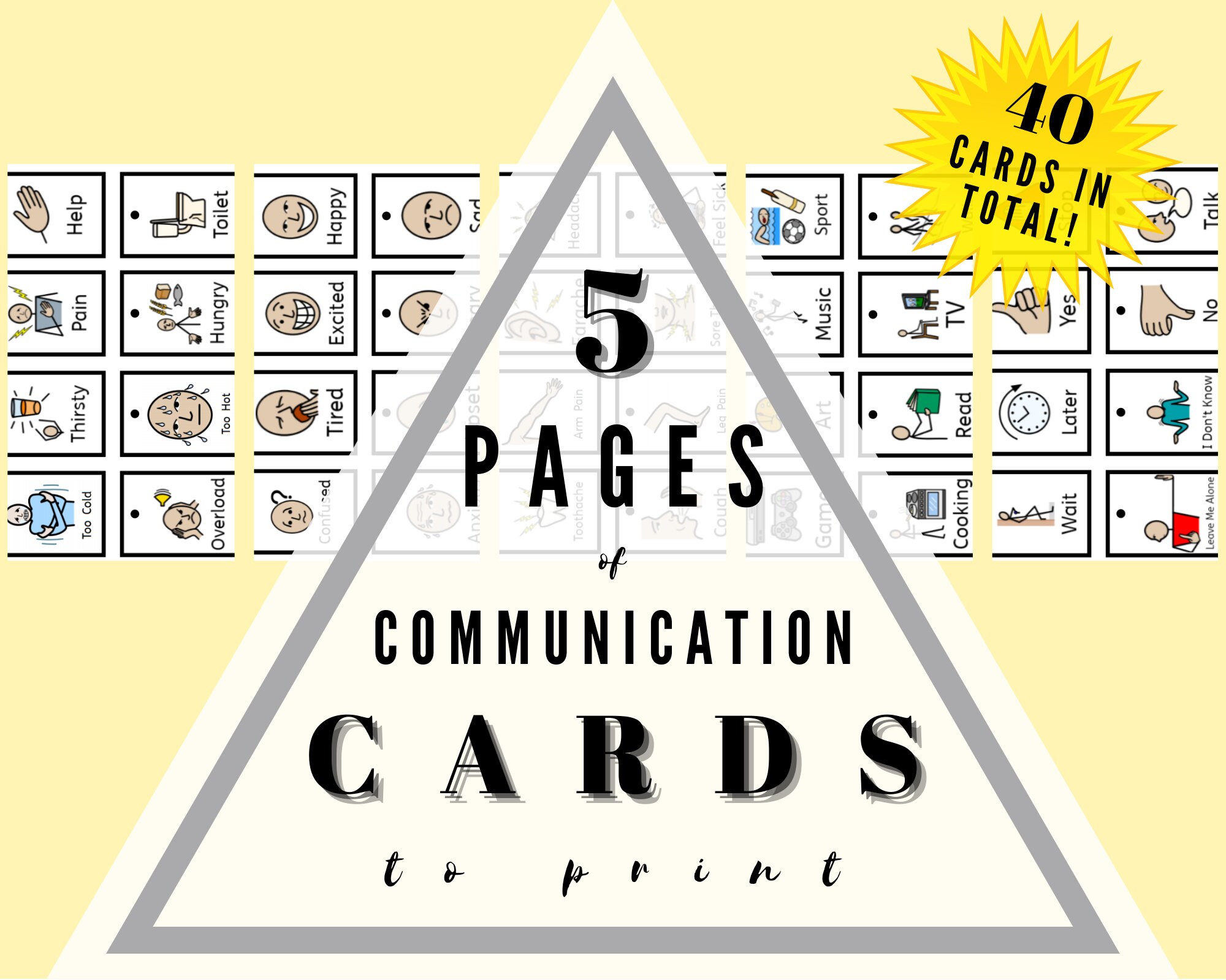 Easy-read BUNDLE of Sensory and Communication Tools for Children ...