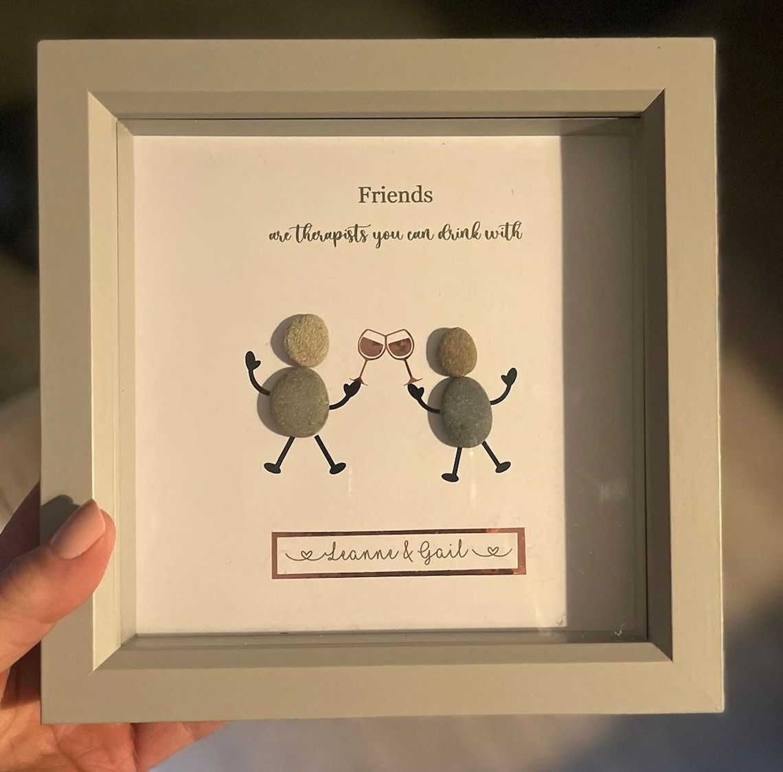 Pebble Friendship Frame, Cherish Your Bond: Personalised Friendship ...