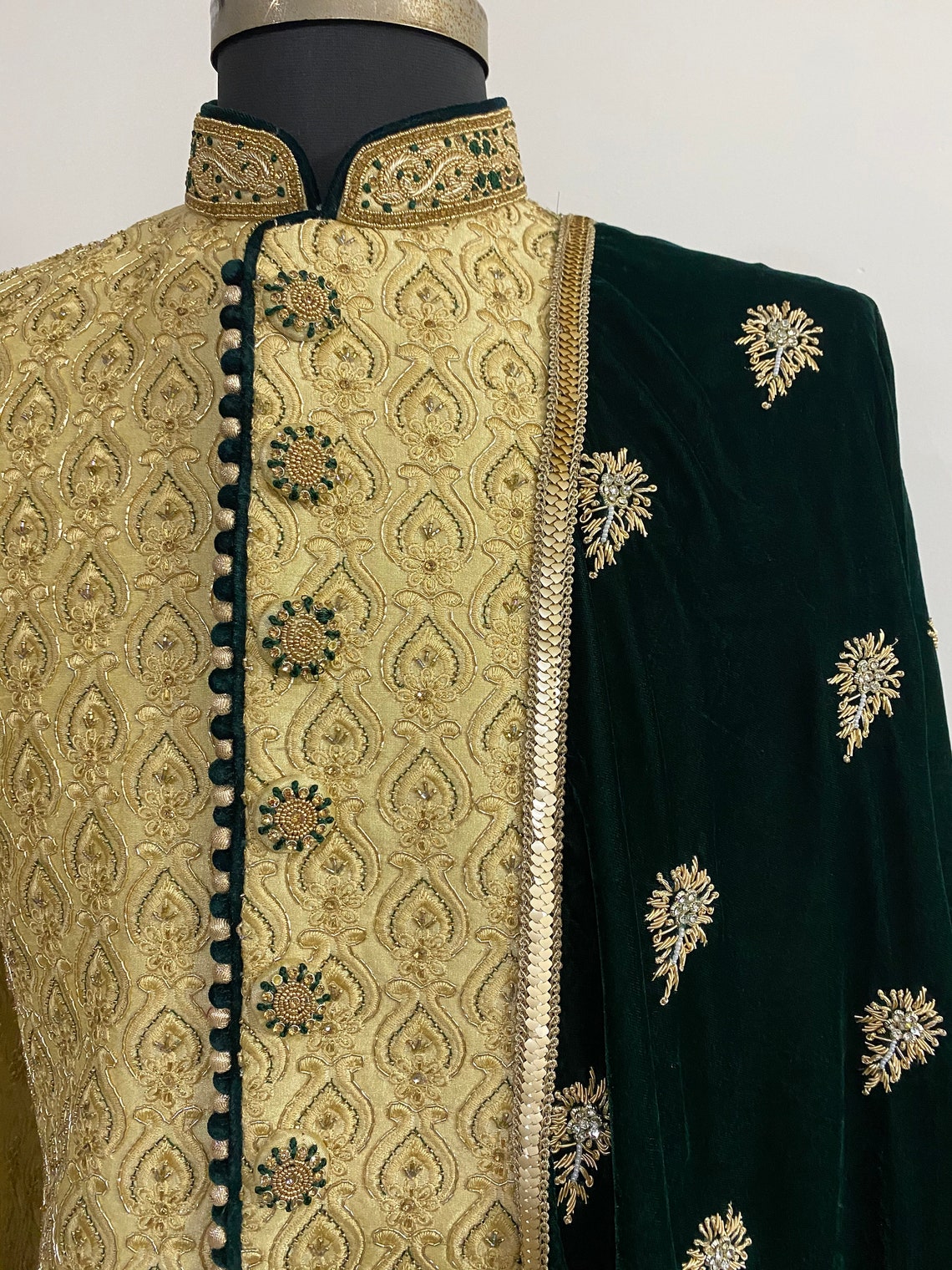 Heavy Sherwani, Groom Wear, Groom Wedding Dress, Indian Groom ...