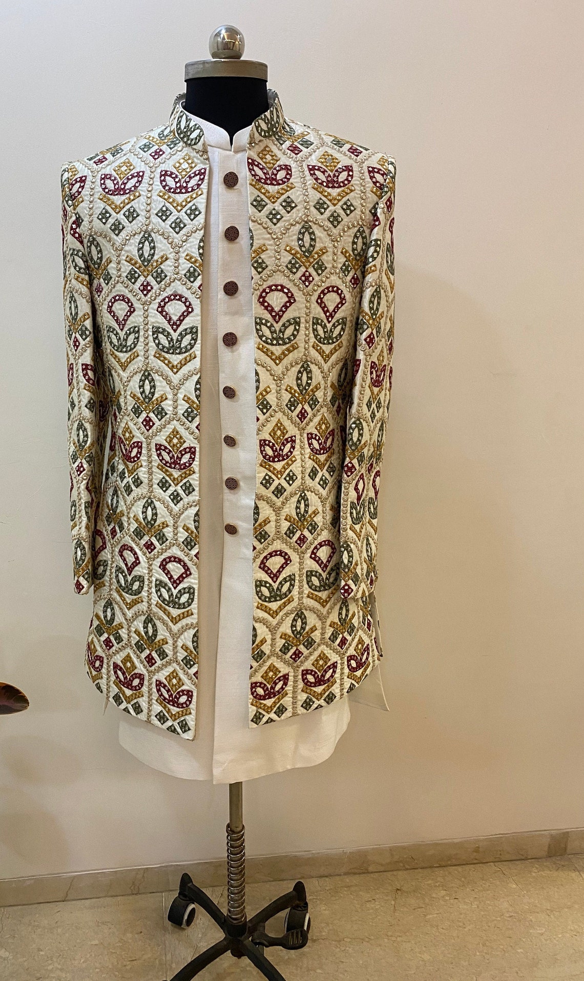 Embroidered Long Jacket Groom Outfit Groom Wear Sherwani - Etsy