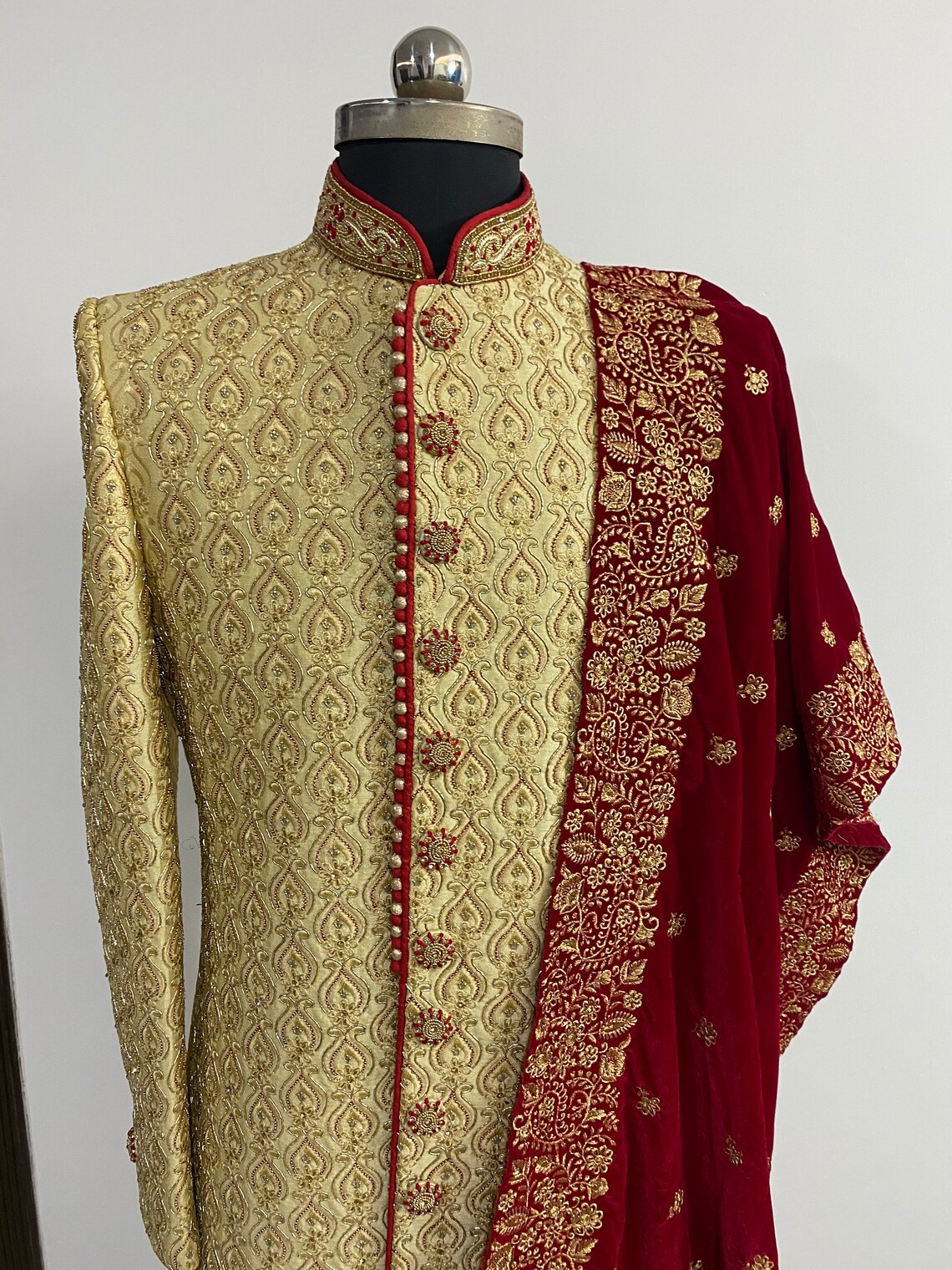 Heavy Sherwani, Groom Wear, Groom Wedding Dress, Indian Groom ...