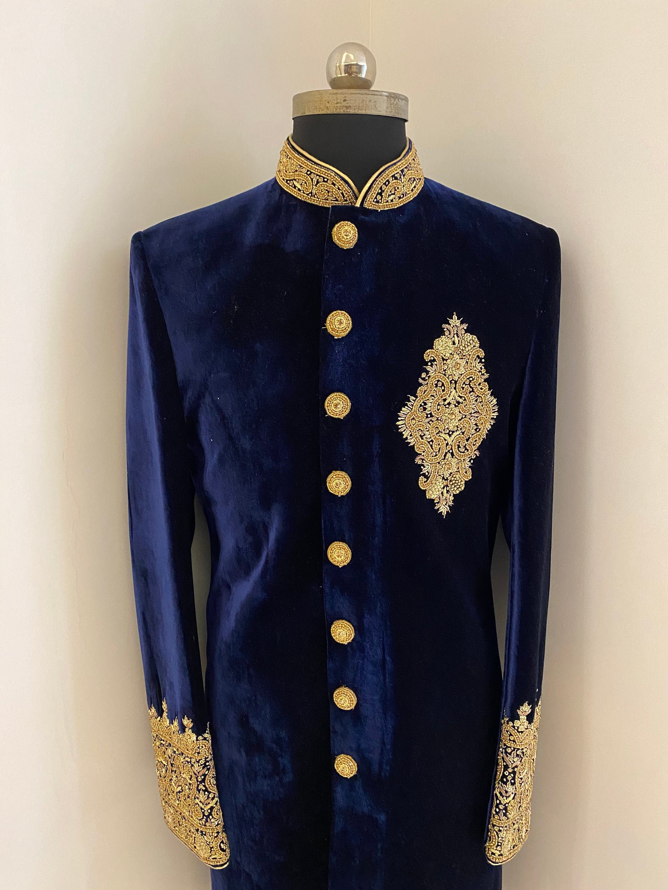 Mens Sherwani,nehru Jacket,mens Kurta Pyjama,groom Sherwani,cream ...
