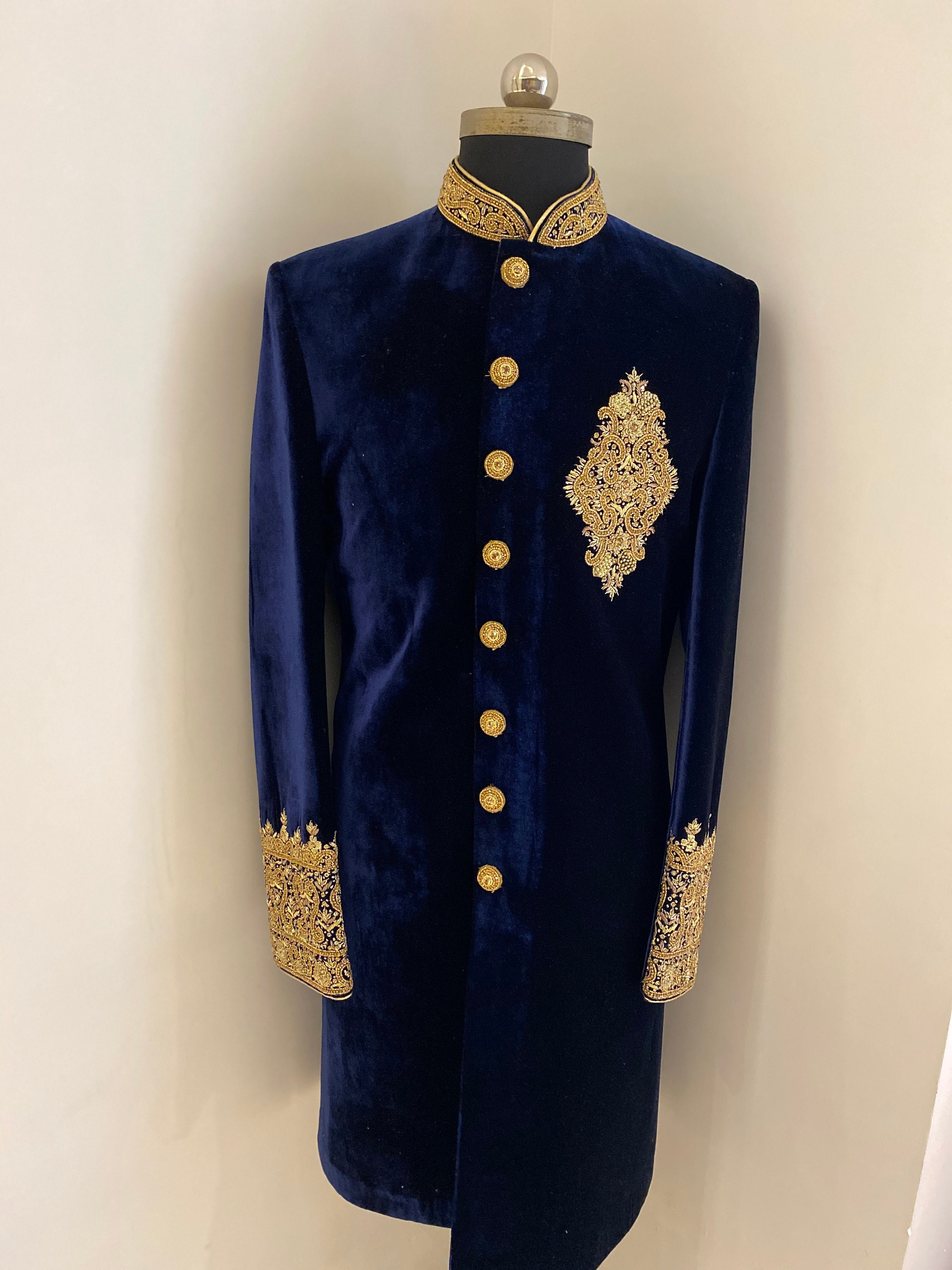 Mens Sherwani,nehru Jacket,mens Kurta Pyjama,groom Sherwani,cream ...