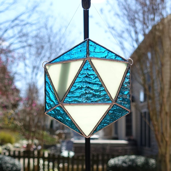 Teal Stained Glass Panel - Etsy