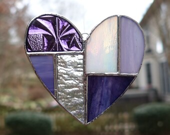 Stained Glass Purple Heart - Etsy