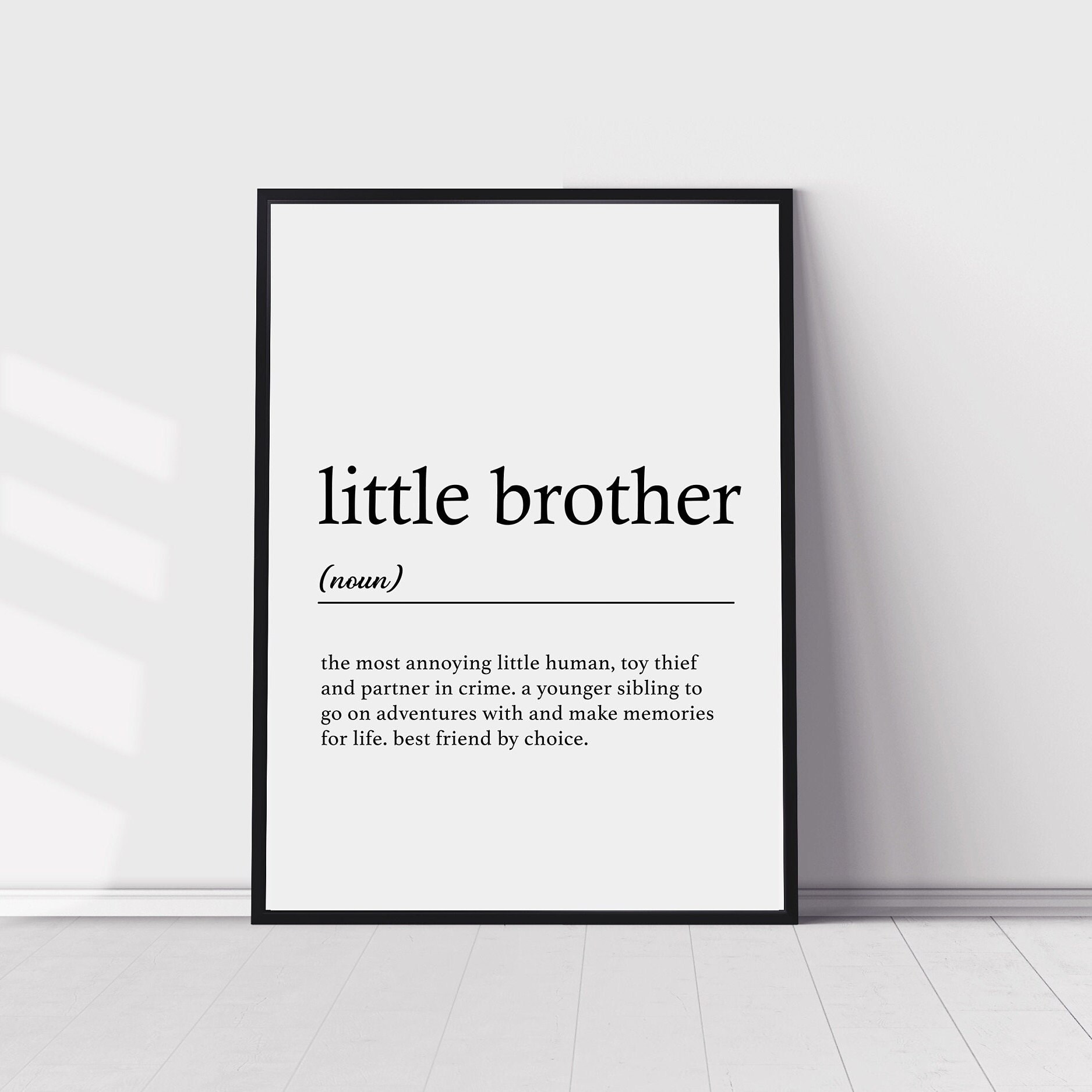 Little Brother Definition Print Gift Print Brother Print Etsy Little Brother Definition Print Gift Print Brother Print Etsy