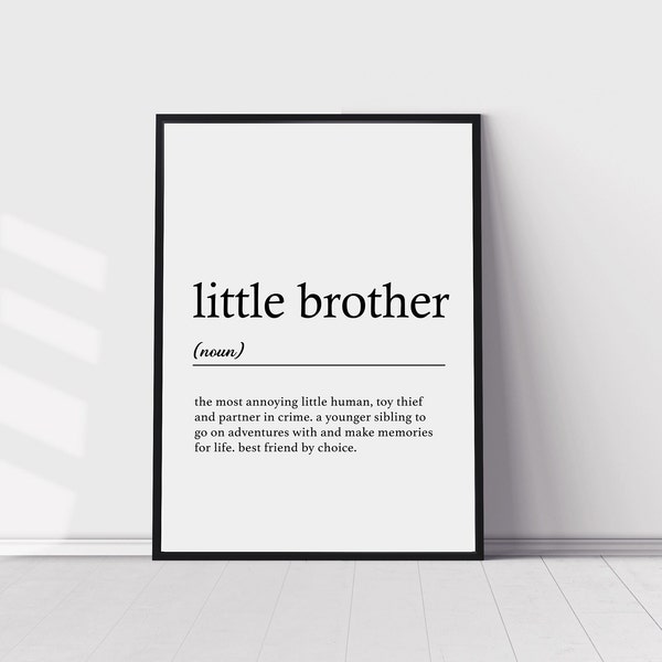 Brother Definition - Etsy
