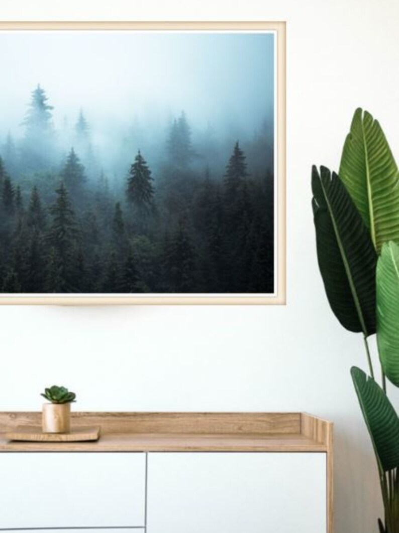 Forest Print, Nature Print, Forest Landscape Print, Evergreen Print ...