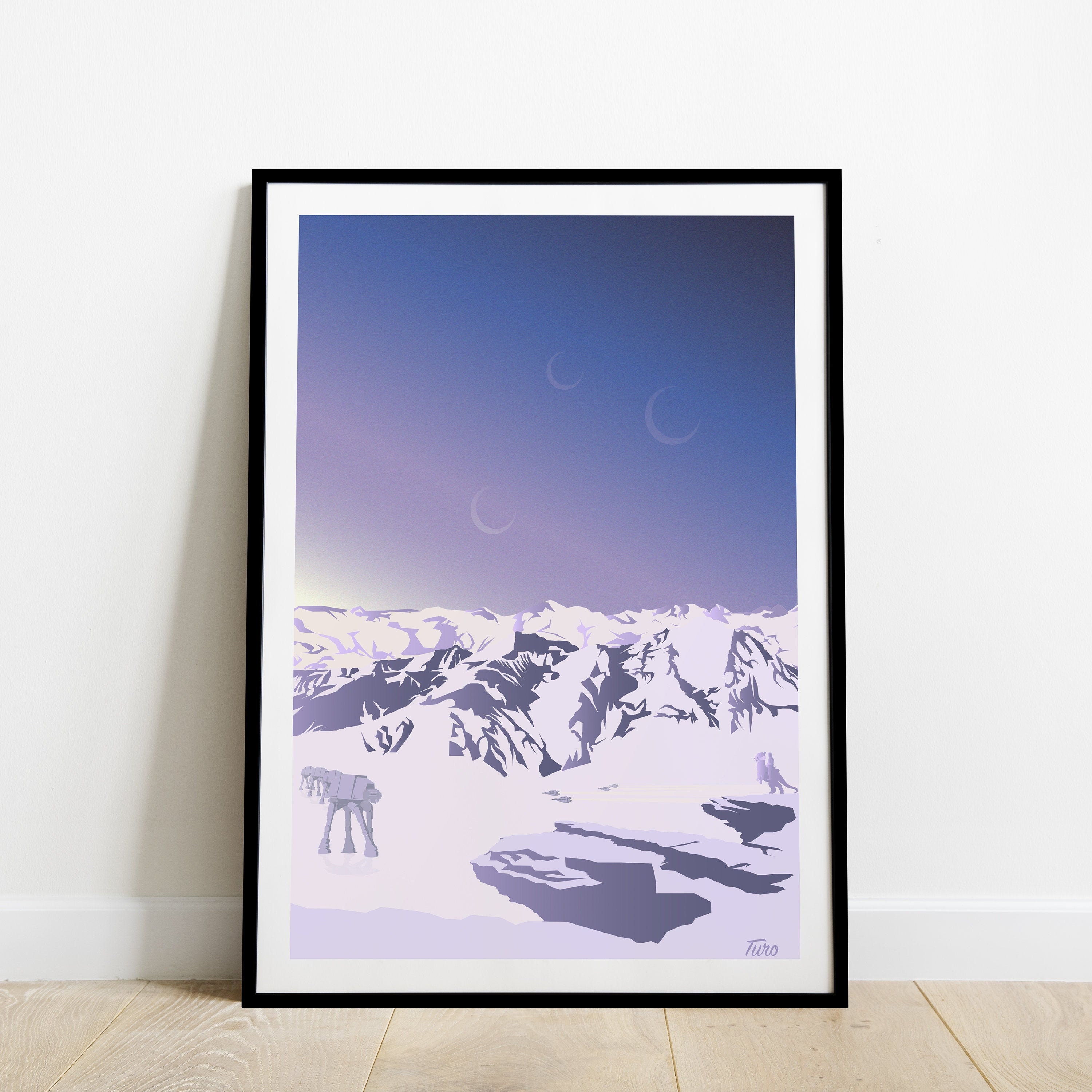 Hoth Travel Poster / Star Wars Poster / Vintage Galaxy Distant Poster ...