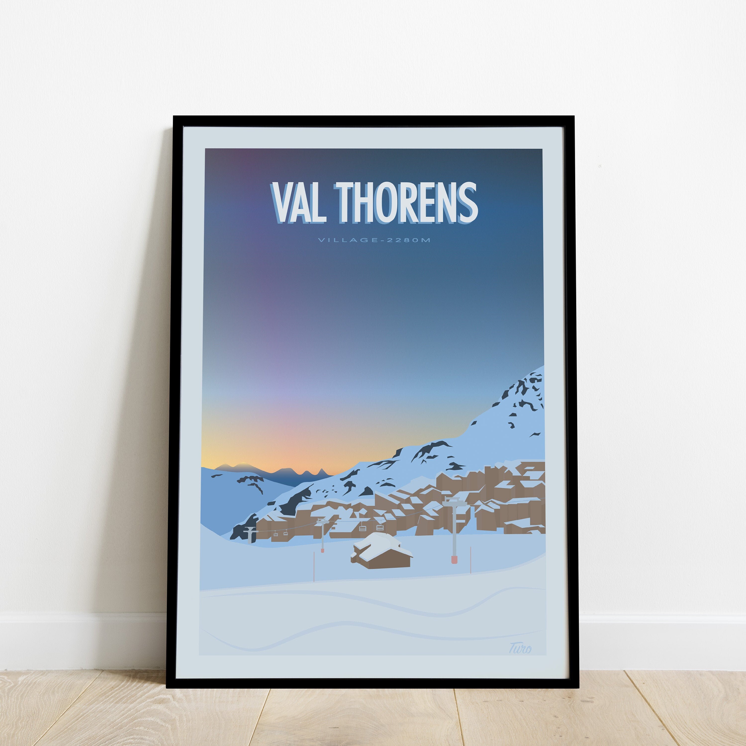 Val Thorens Travel Poster 2200m / Poster of the Alps - Etsy