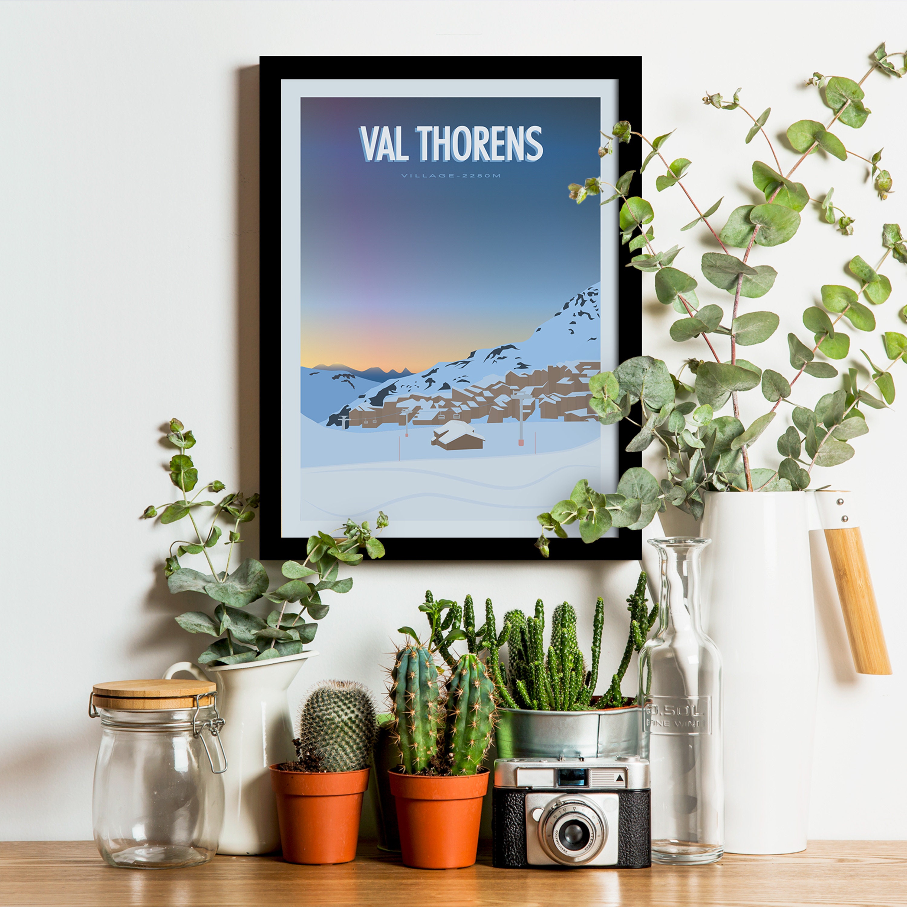 Val Thorens Travel Poster 2200m / Poster of the Alps - Etsy