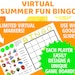 Summer Fun Virtual Bingo With Google Slides: Fully Customizable With ...