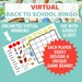 Back to School Virtual Bingo With Google Slides: Fully Customizable ...