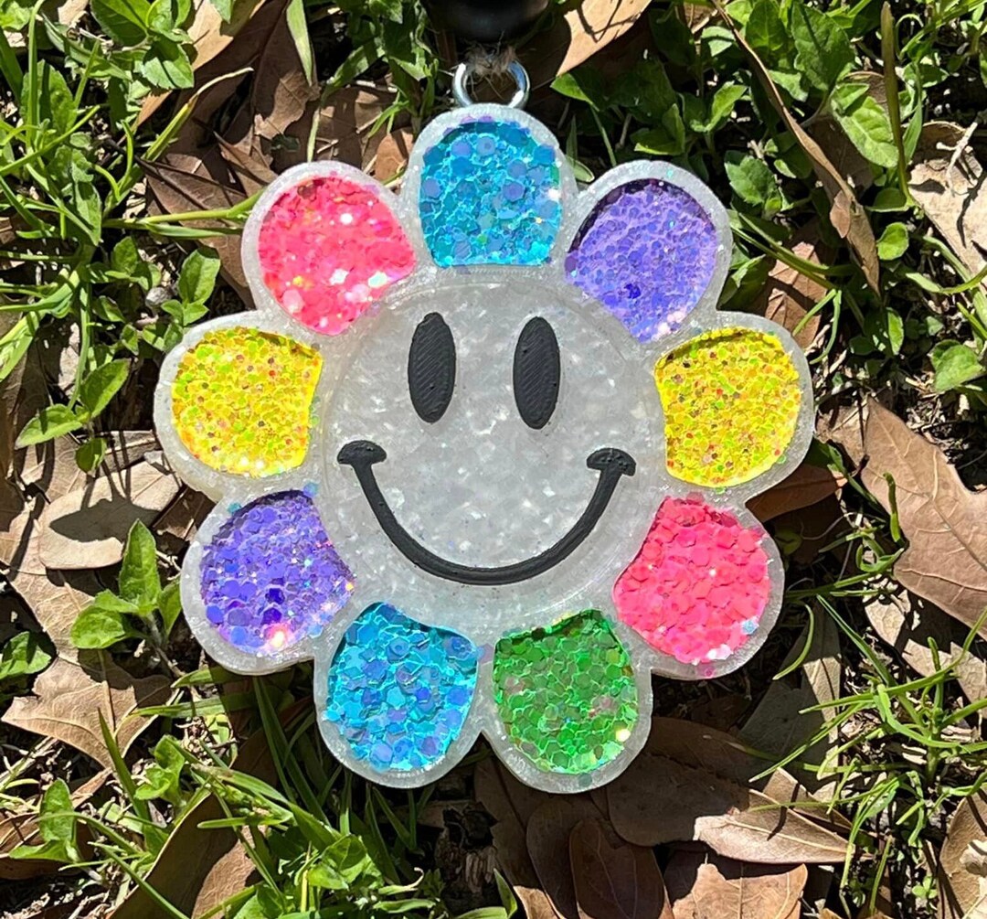 Spring Smiley Face Daisy Flower Car Air Freshie Freshener - Etsy