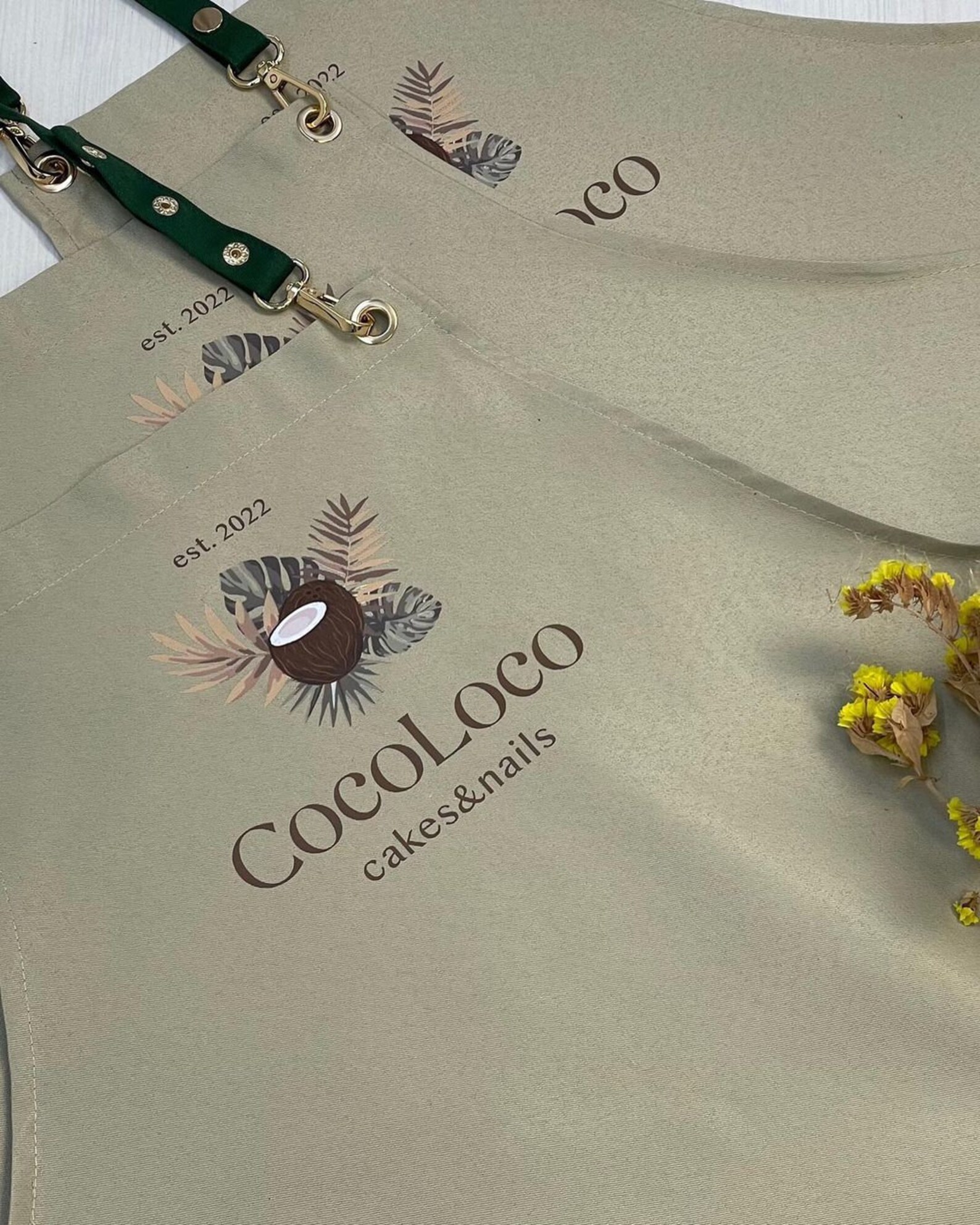 Logo Apron, Custom Logo Apron, Apron With Pockets, Customizable Apron ...