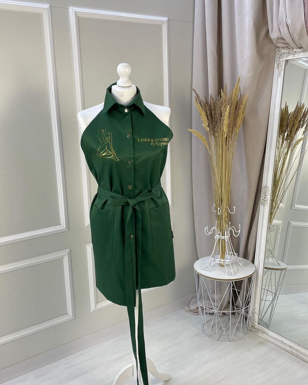 Logo Apron, Custom Logo Apron, Apron With Pockets, Customizable Apron ...