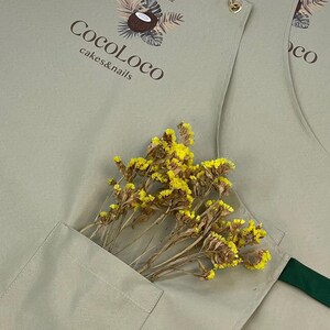 Logo Apron, Custom Logo Apron, Apron With Pockets, Customizable Apron ...