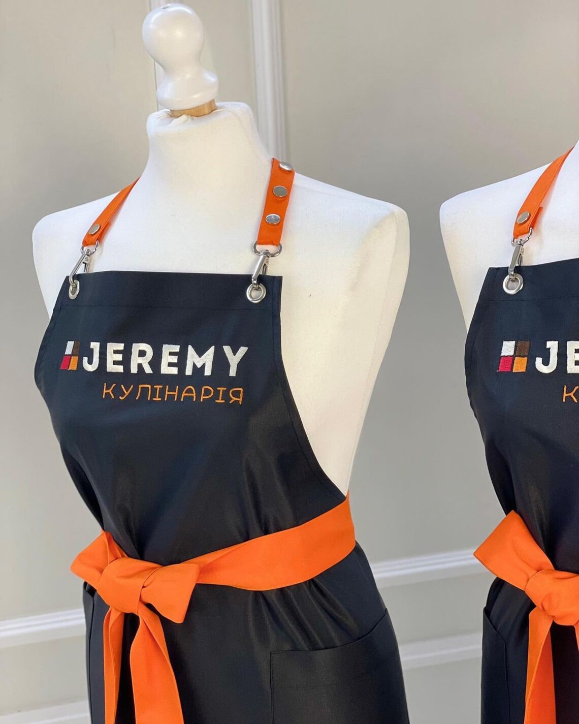 Logo Apron, Custom Logo Apron, Apron With Pockets, Customizable Apron ...