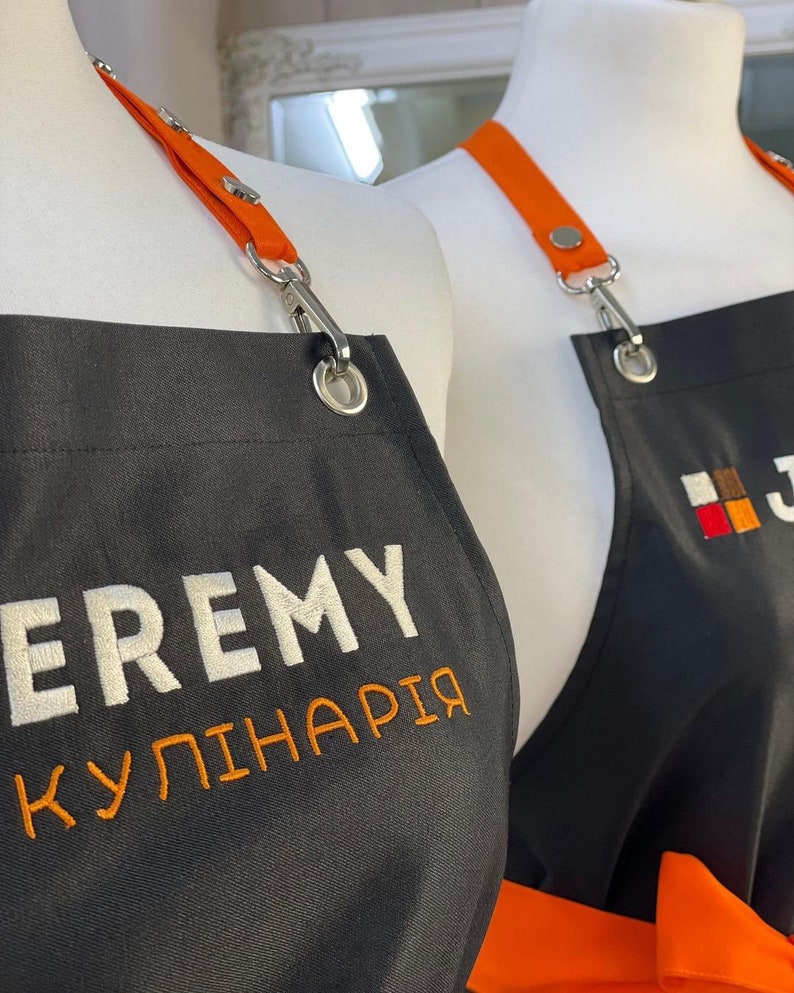 Logo Apron, Custom Logo Apron, Apron With Pockets, Customizable Apron ...