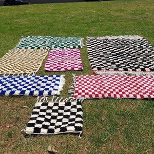 Large Moroccan Rug moroccan Checkered Rug Moroccan Checkerboard Rug ...