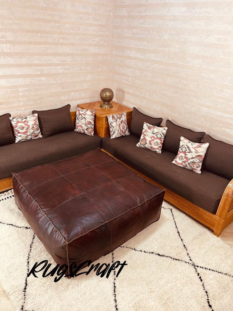 Amazing Pouf Square Ottoman Pouffe Moroccan Coffee Table - Etsy