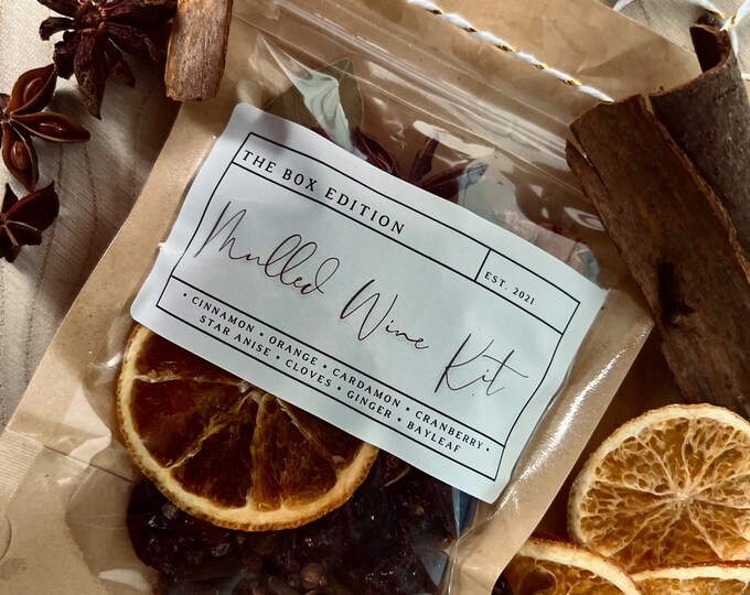 Mulled Wine Spice Kit Wedding Favours Christmas Stocking Filler Mulled ...