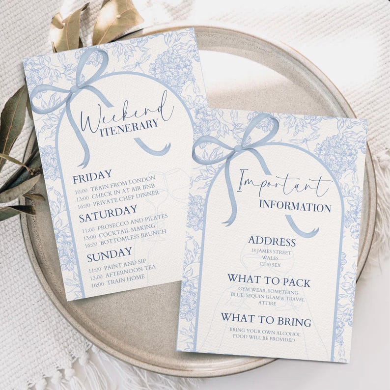 Editable Hen Party Canva Template, Something Blue Before I Do, Hen Do ...