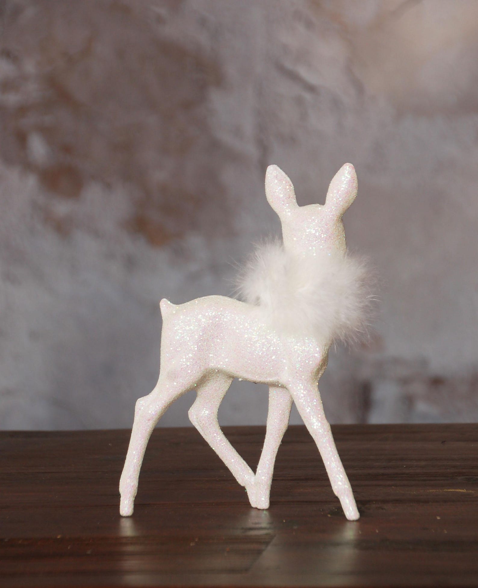 Vintage Glitter Sparkle Deer / Inscha Deko Germany Reindeer / Vintage ...