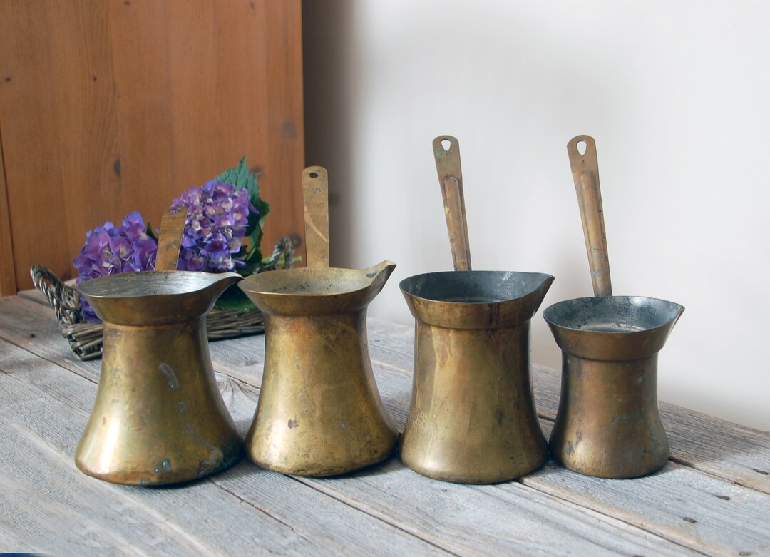 Antique French Brass Measuring Cups / Vintage Cider Measuring - Etsy